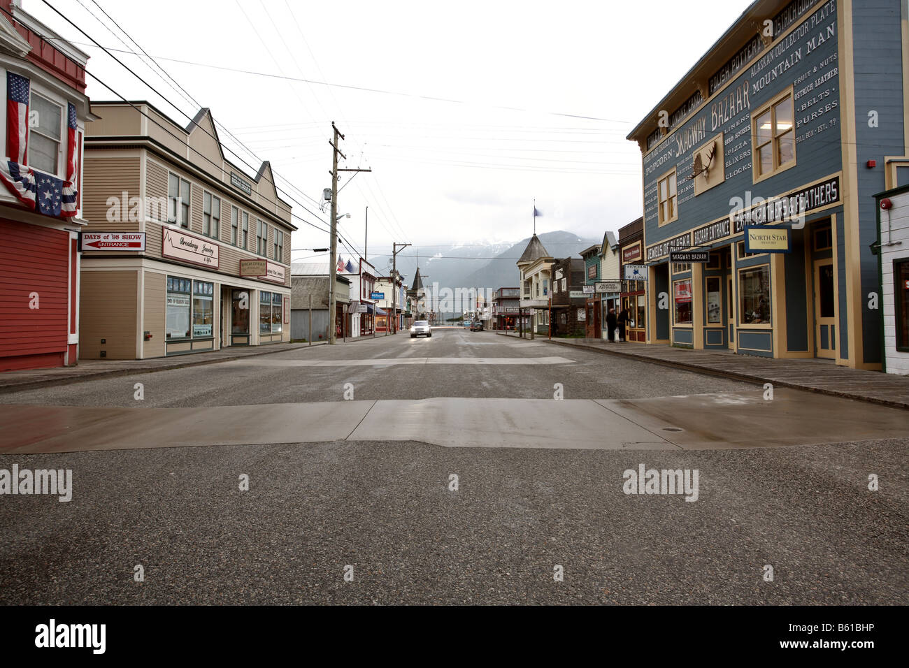 Colorful downtown Skagway Alaska Stock Photo - Alamy