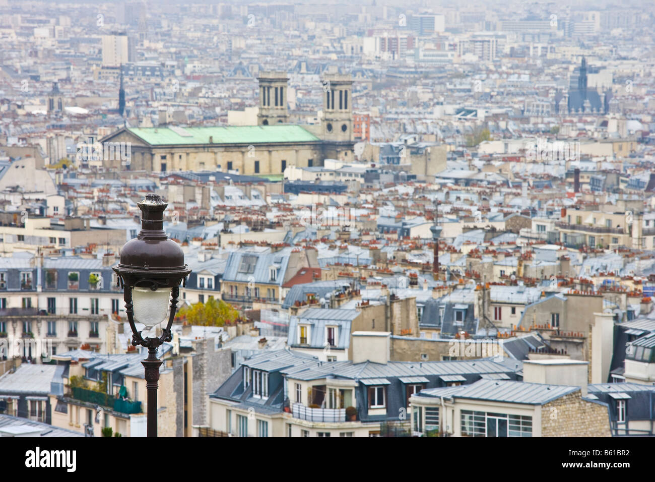 Paris rooftops from montmartre hi-res stock photography and images - Alamy