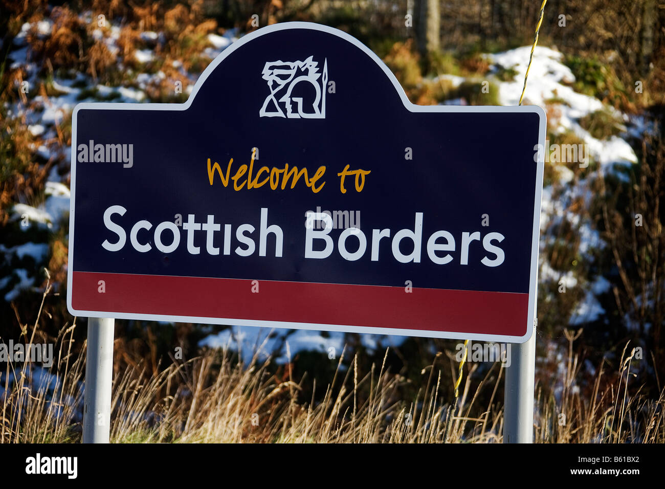 Scottish border sign hi-res stock photography and images - Alamy
