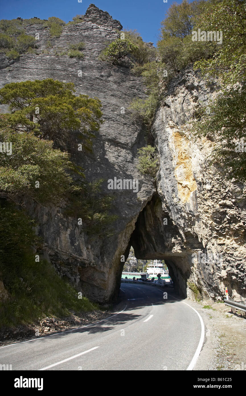 Road Tunnel Tarakohe Golden Bay Nelson Region South Island New Zealand ...