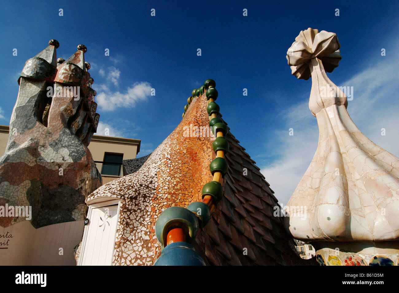 Dragon's back, roof of Casa Batlo, designed by modernista architect ...