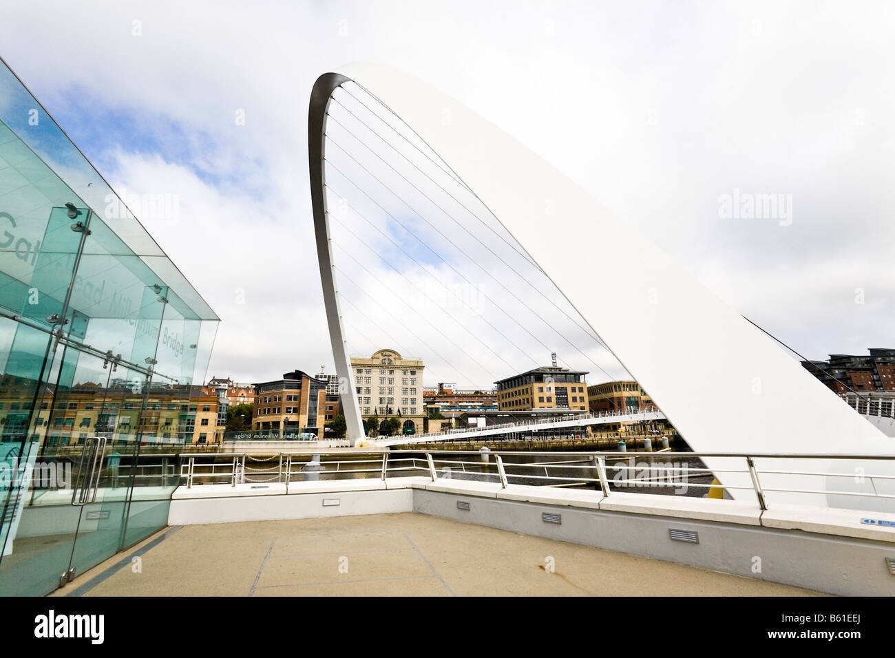 The Gateshead Millennium Bridge over the River Tyne, NewcastleGateshead ...