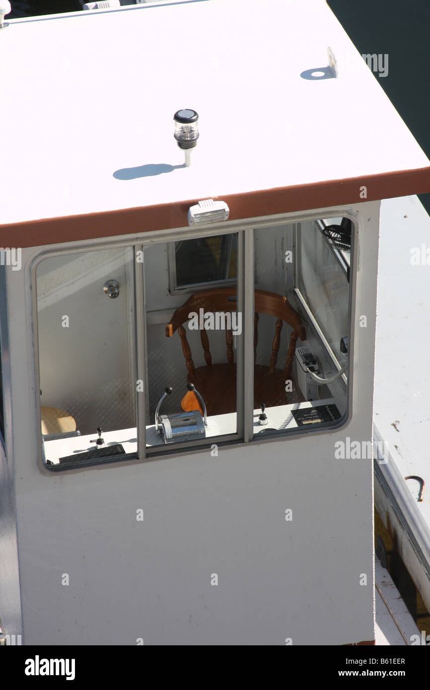 The Captain cabin control box of a tugboat on the Table Rock Lake Stock ...
