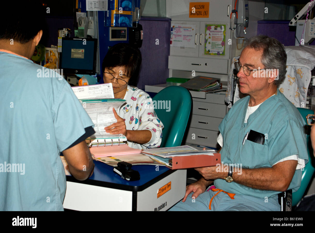 Medical team at Texas Childrens Hospital in consultation meeting in ...