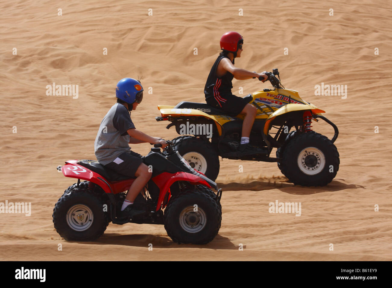 ALL TERRAIN VEHICLES AT THE DESERT SAFARI IN DUBAI Stock Photo - Alamy