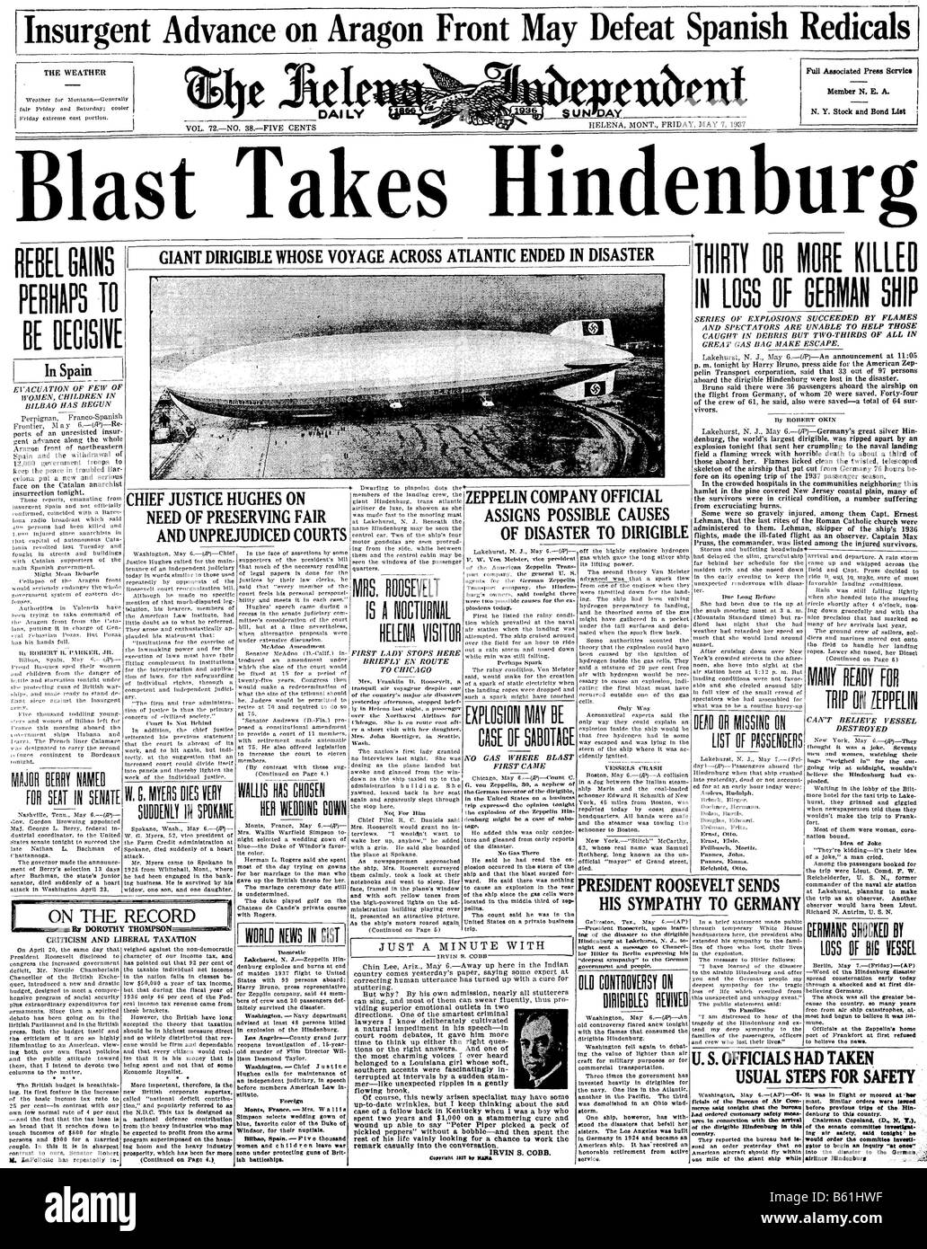 New Yok Daily News Front Page Photos Hindenburg New York Daily News ...