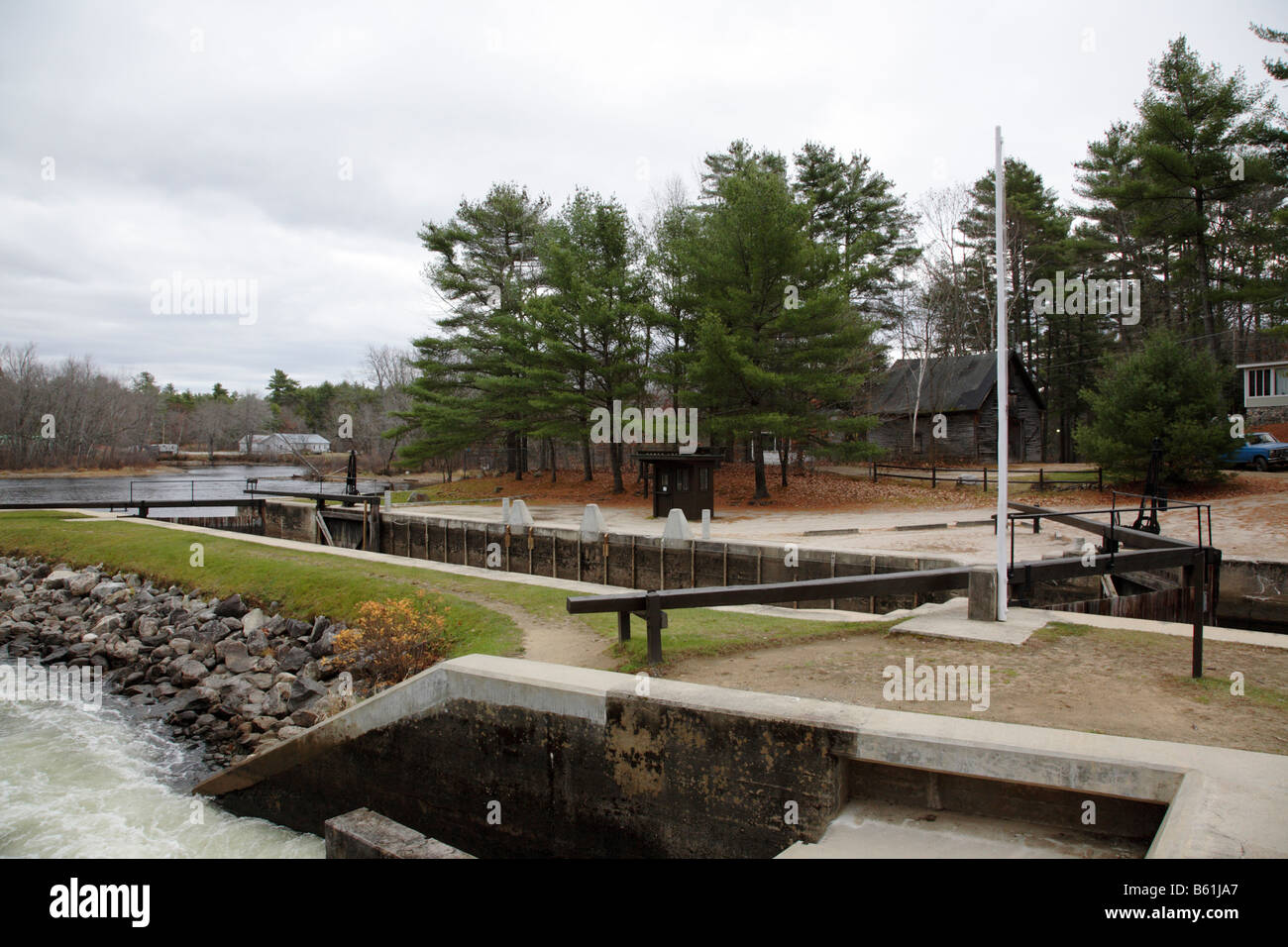 Songo Lock Located on the Songo River which connects Sebago Lake to ...