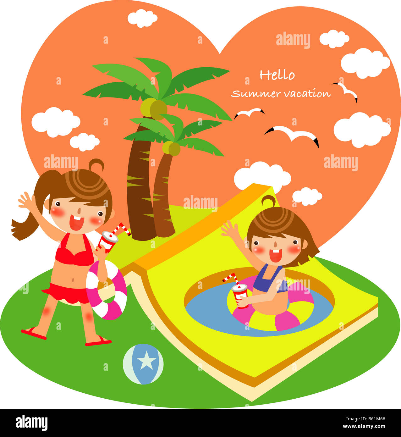 Kids in Summer Stock Photo - Alamy