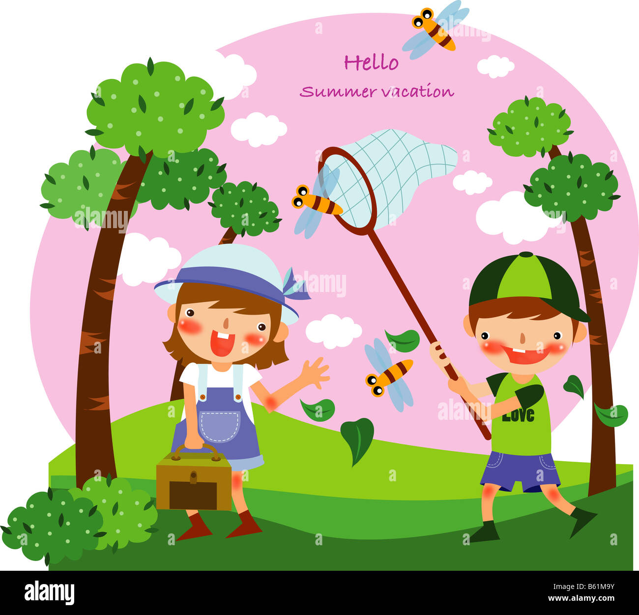 Kids in Summer Stock Photo - Alamy