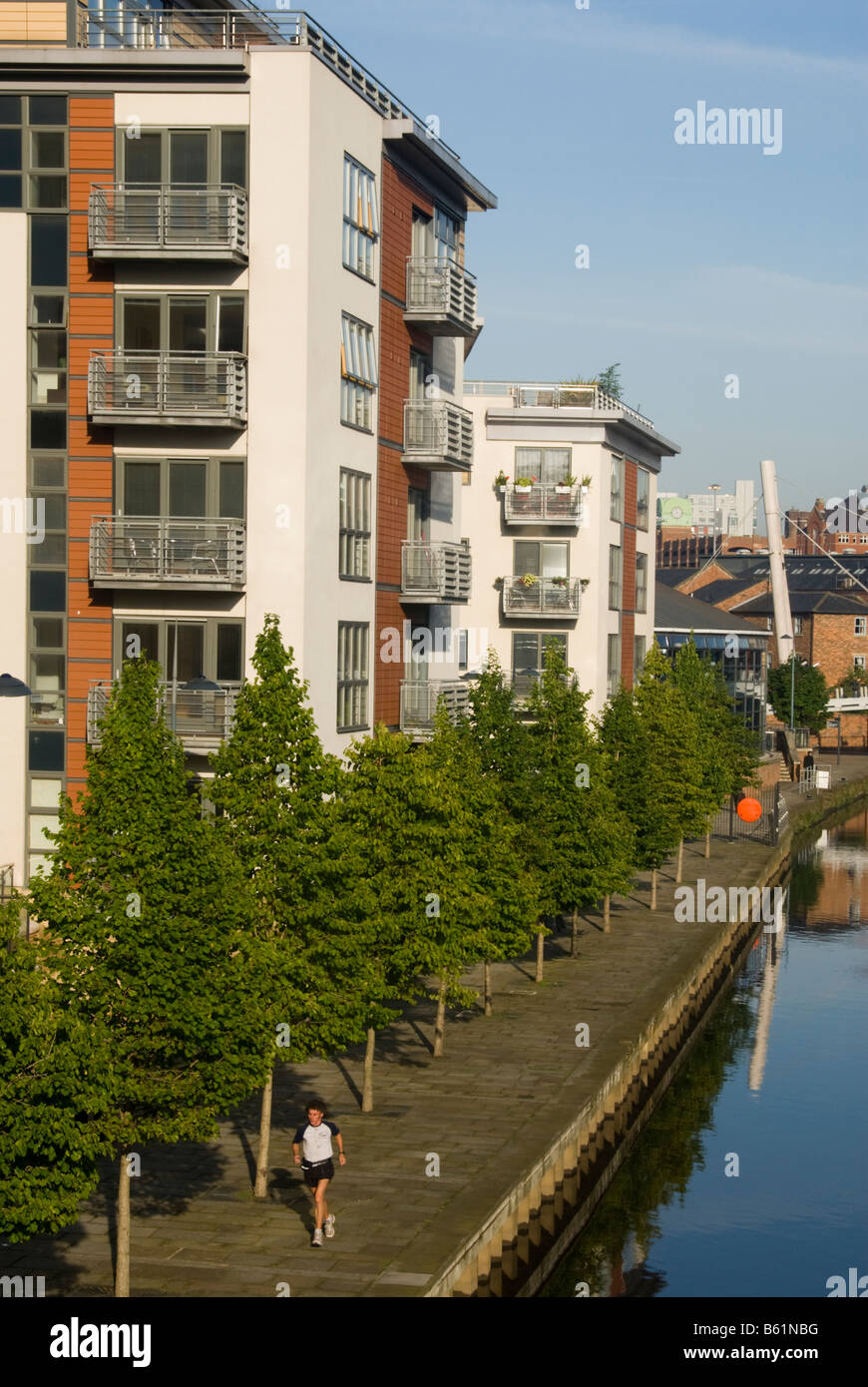 River Aire Waterfront Leeds UK Stock Photo - Alamy
