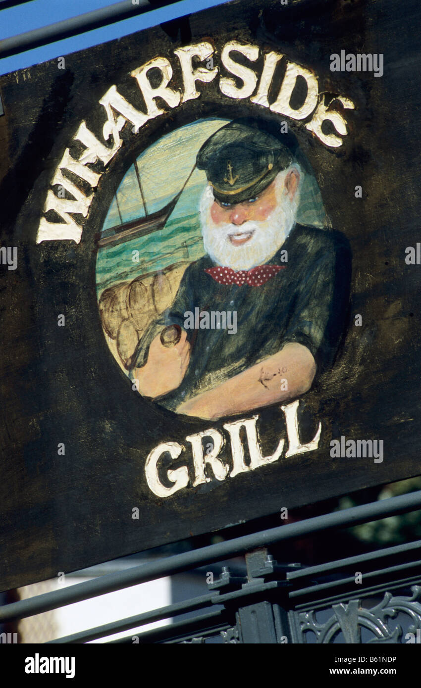 Logo of restaurant, advertising sign, CapeTown, South Africa, eating ...