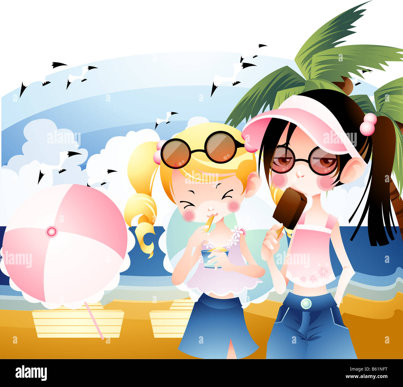 Kids in Summer Stock Photo - Alamy