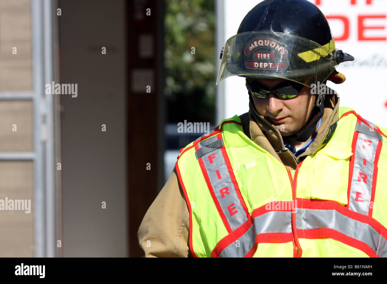 Fire fighter in action scene hi-res stock photography and images - Alamy