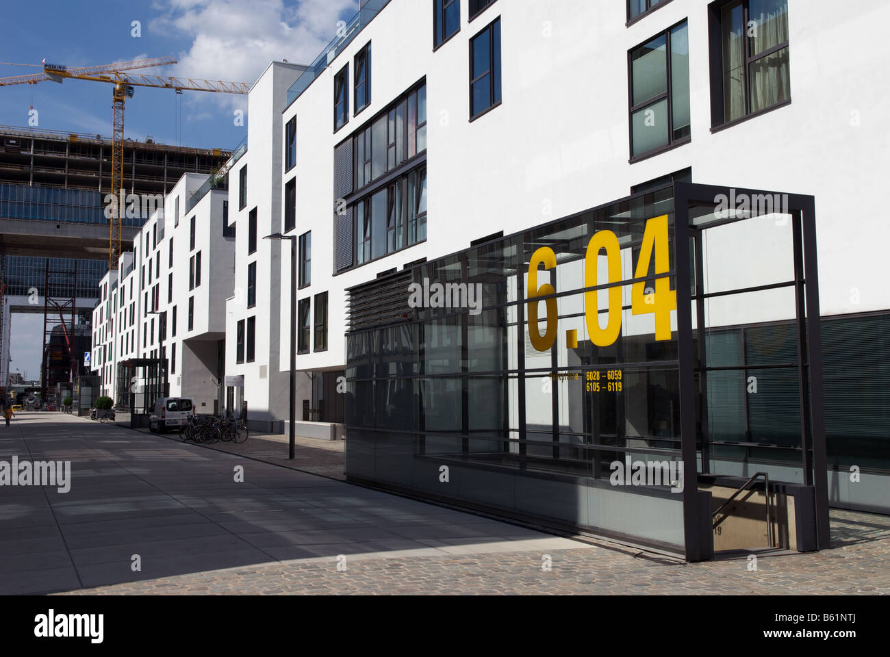 Newly built office buildings, Cologne, North Rhine-Westphalia, Germany ...