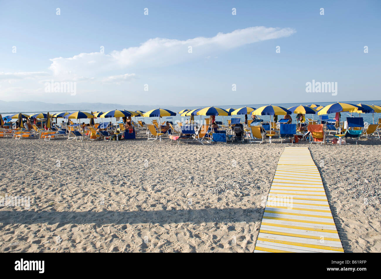 Sun shades on the beach Stock Photo - Alamy