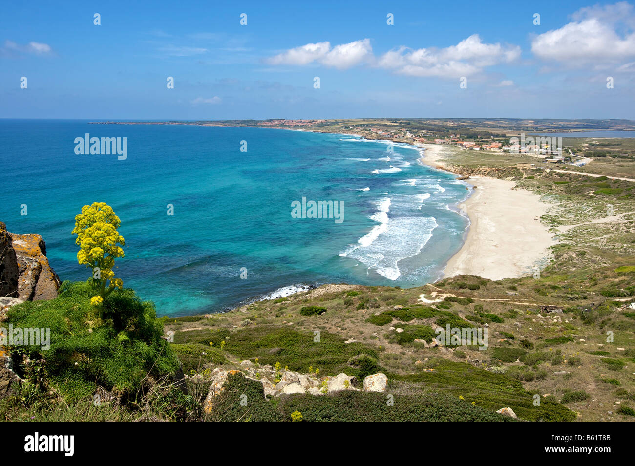 Sand beach of San Giovanni on the Sinis peninsula, Sardinia, Italy ...