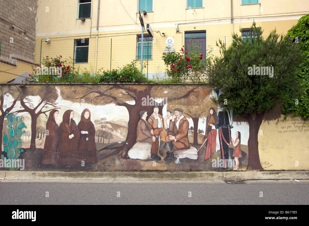 Political mural, Orgosolo, Sardinia, Italy, Europe Stock Photo - Alamy