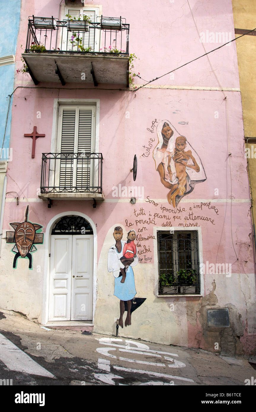 Political mural, Orgosolo, Sardinia, Italy, Europe Stock Photo - Alamy