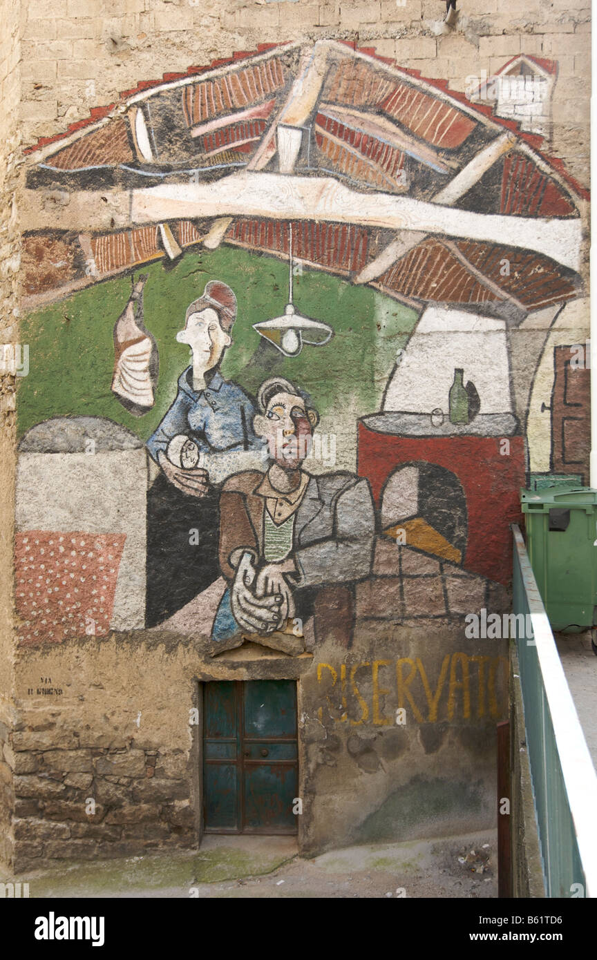 Political mural, Orgosolo, Sardinia, Italy, Europe Stock Photo - Alamy