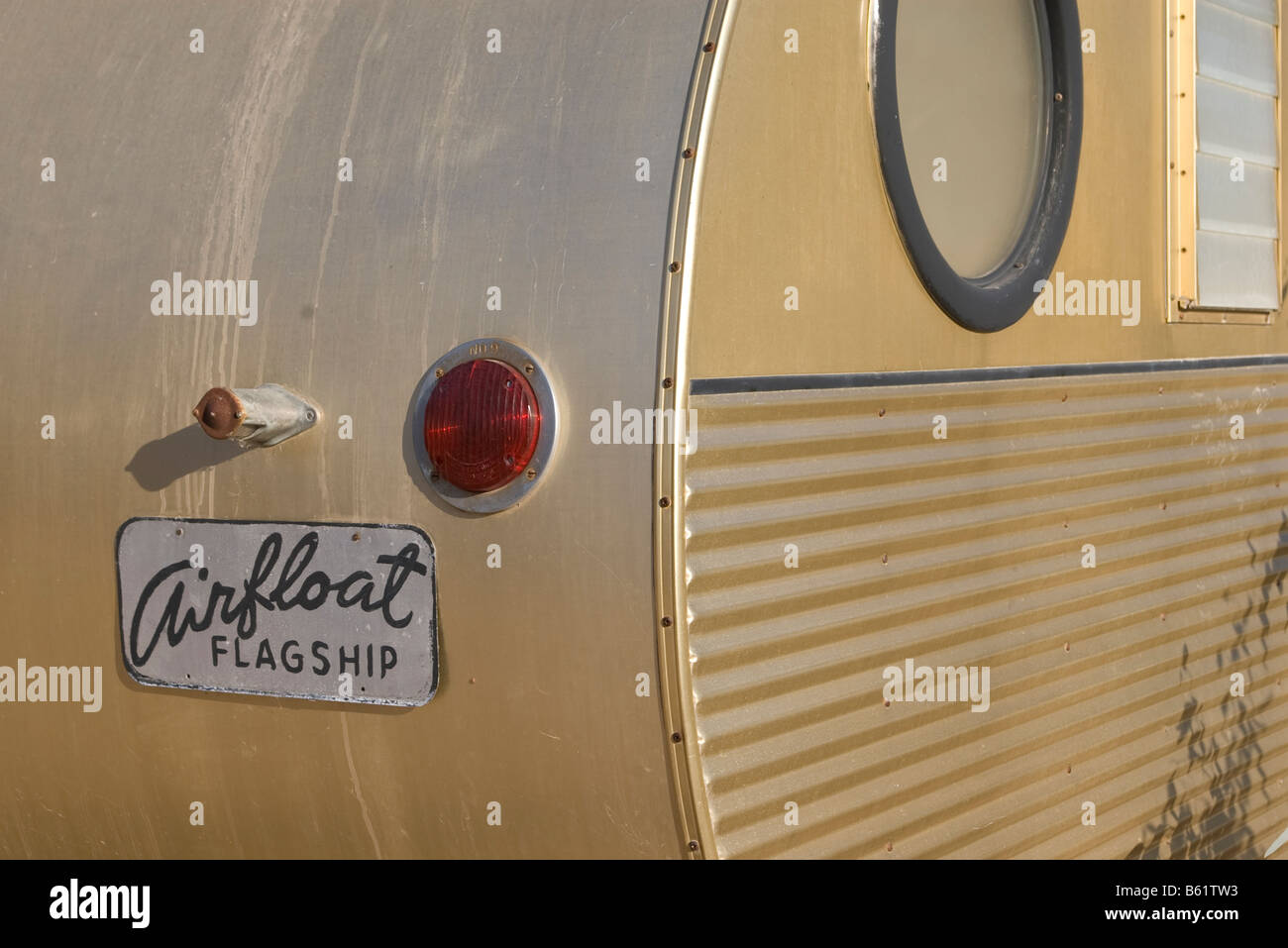 1957 Airfloat Flagship trailer at the Shady Dell, Bisbee, AZ, USA Stock ...