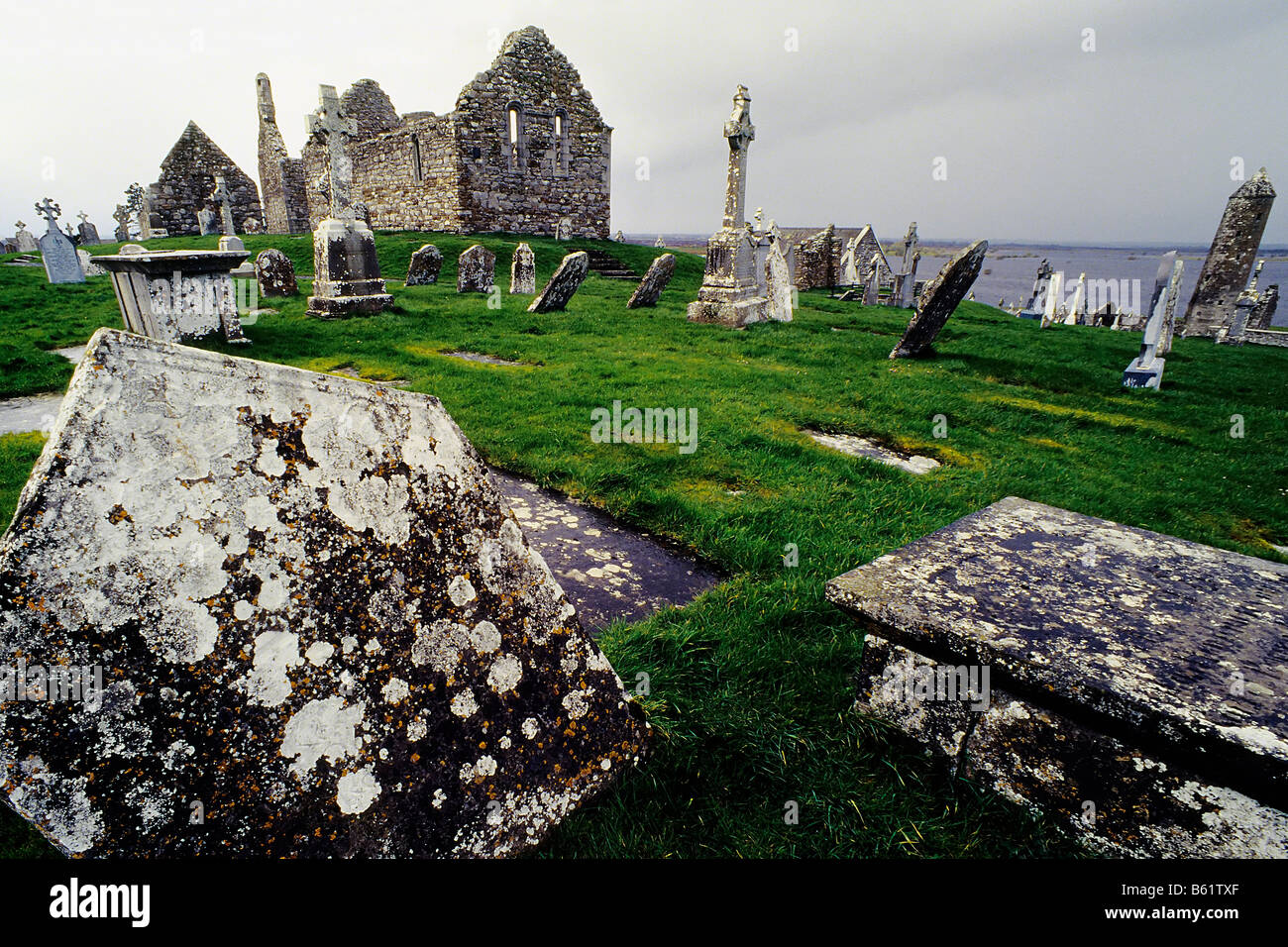 Clonmacnoise, Ruins of the Abbey, County Offaly, Ireland, Europe Stock ...