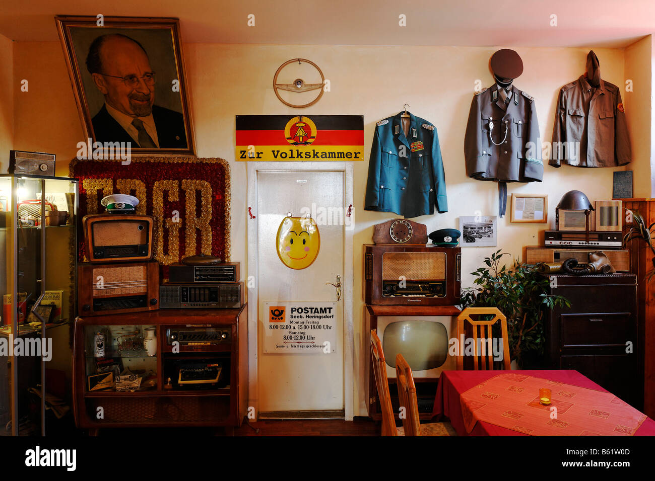 Ostalgie tavern Zur Molle, decorated with nostalgic East German ...