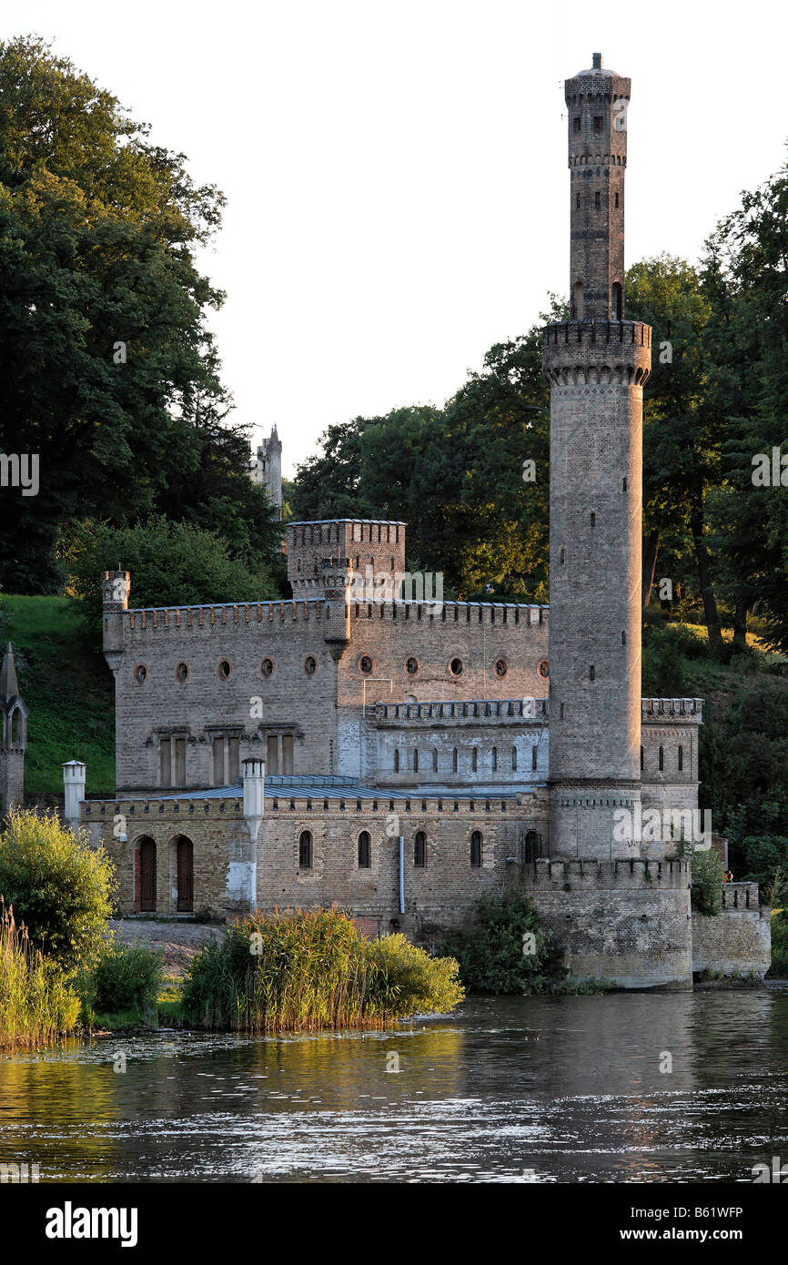Steam generating hall, on the bank of the Tiefe See Lake, Babelsberg ...