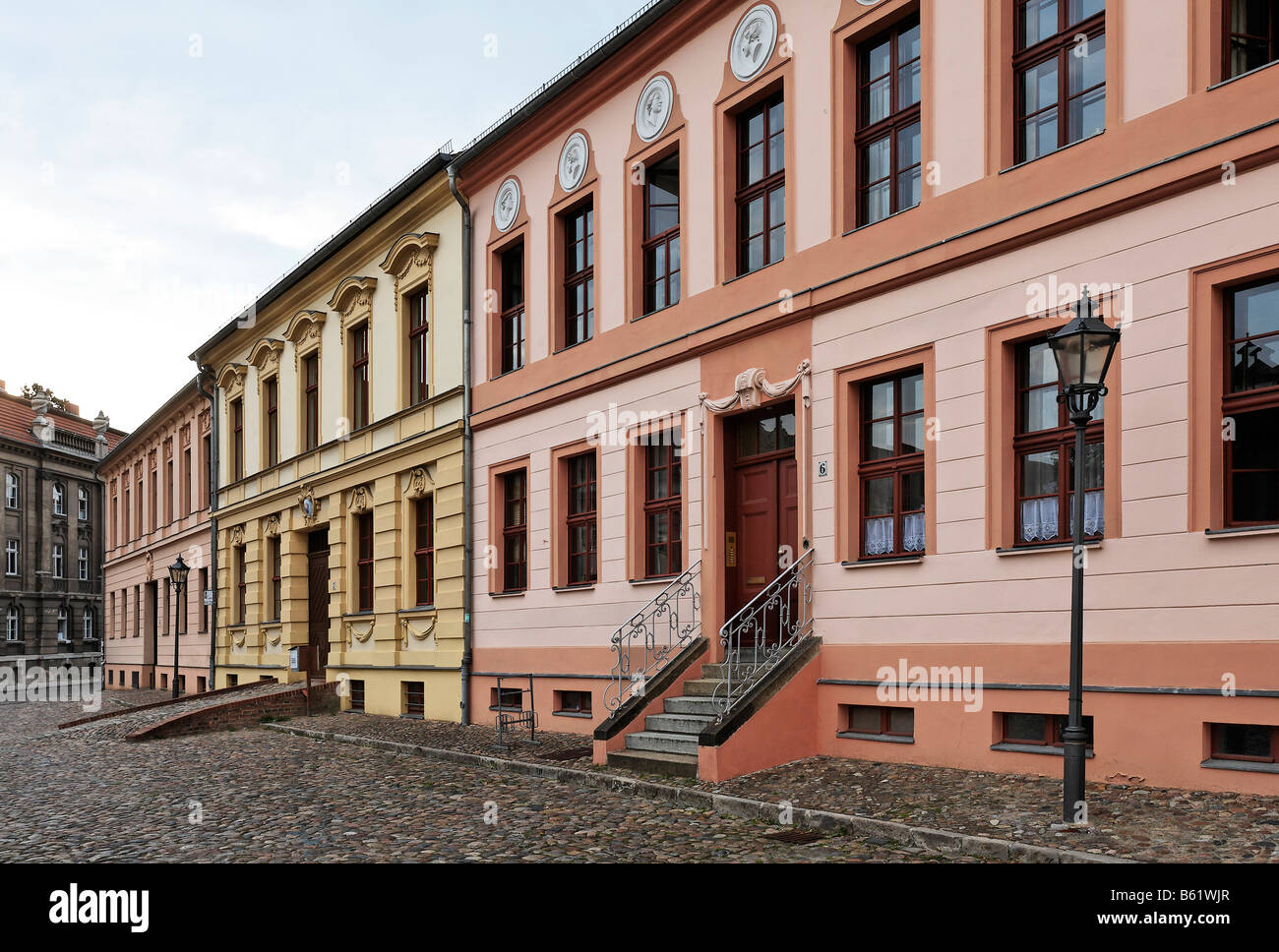 Row of baroque houses on the Neuer Markt, north side, beautifully ...