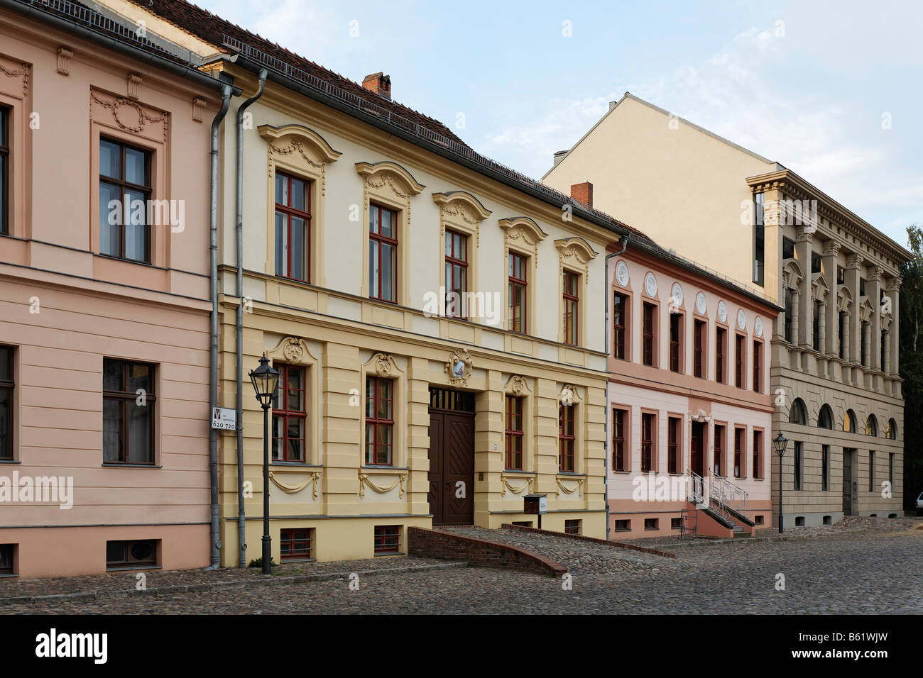 Row of baroque town houses on the Neuer Markt, north side, beautifully ...