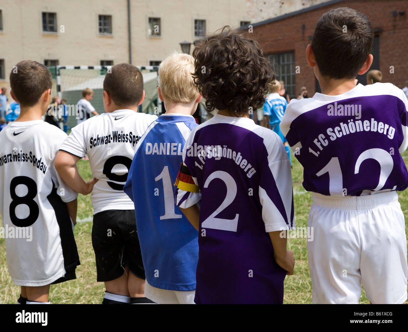 Rear view of footballers High Resolution Stock Photography and Images ...