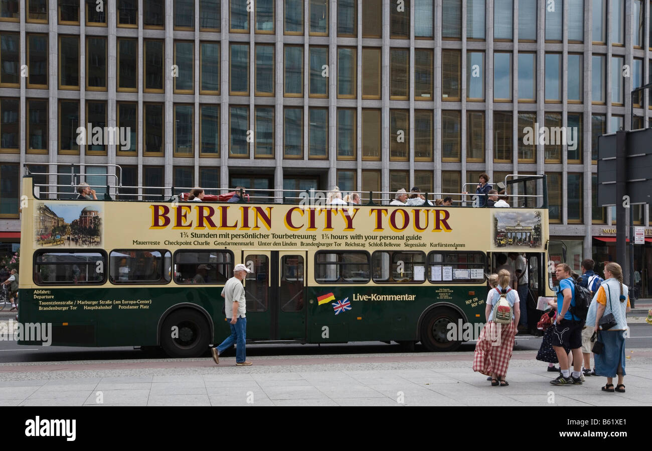 Sightseeing-bus Potsdamer Platz Square, Berlin, Germany, Europe Stock ...