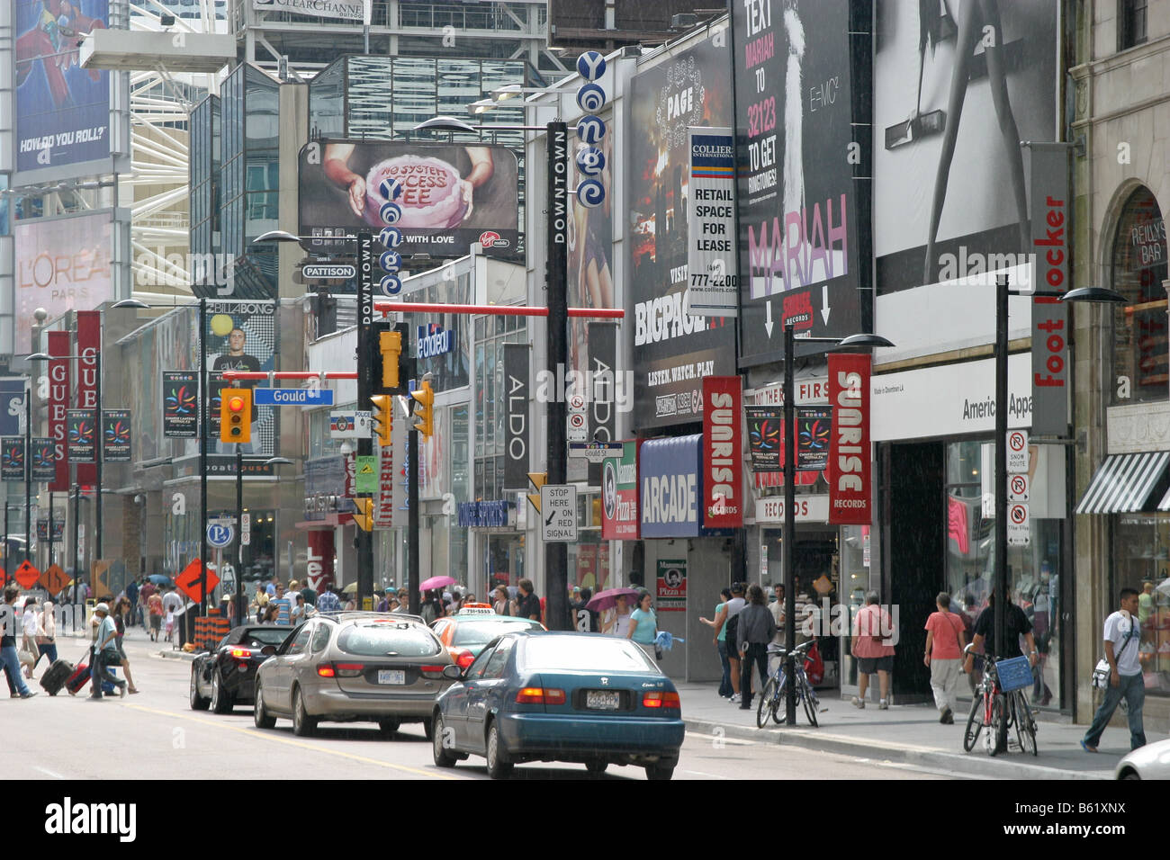 downtown street scene Stock Photo - Alamy