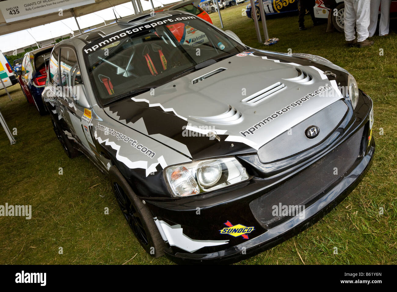 2003 Hyundai Accent WRC EVO 3.5 in the paddock at Goodwood Festival of ...