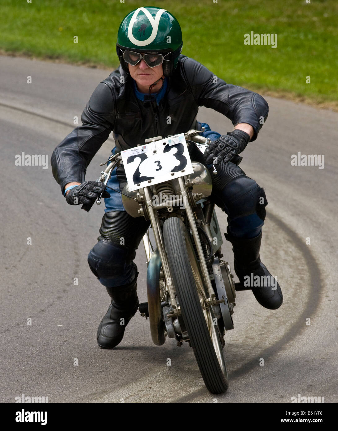 John Bottomley on-board the replica 1929 Grindlay Peerless at Goodwood ...