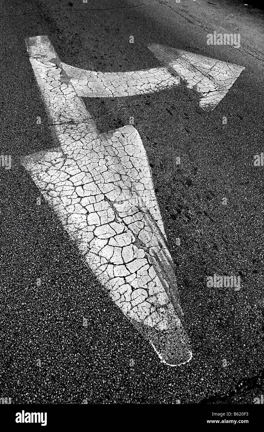 Turning point road sign Black and White Stock Photos & Images - Alamy