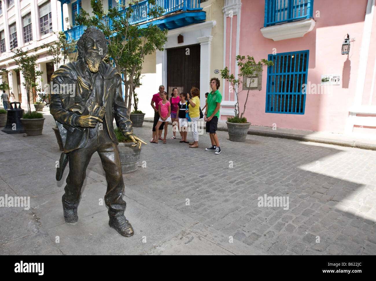 Bronze statue of Francis of Assisi, touching the beard or hand is said ...