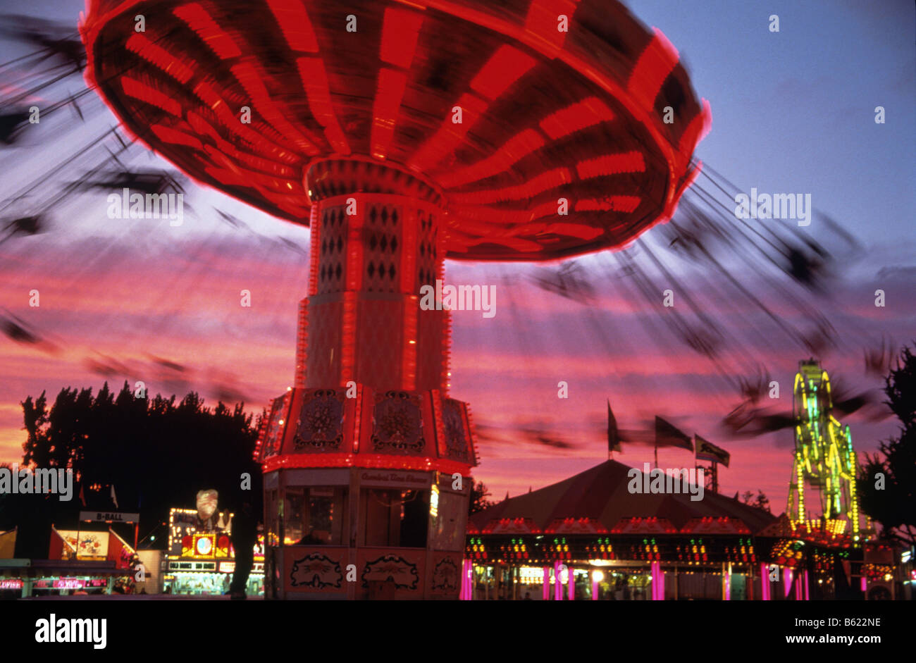 Lights county fair carnival rides hi-res stock photography and images ...