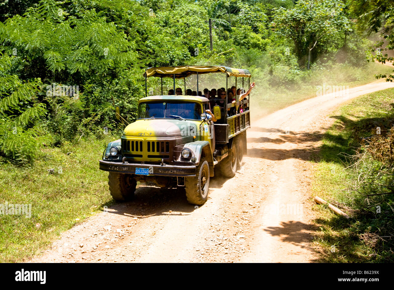 Ancient Cuban military lorry, Cuba, the Caribbean, America Stock Photo ...