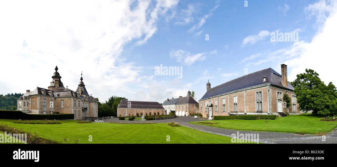 Château de Modave, Castle of Modave, park, panoramic view, Modave ...