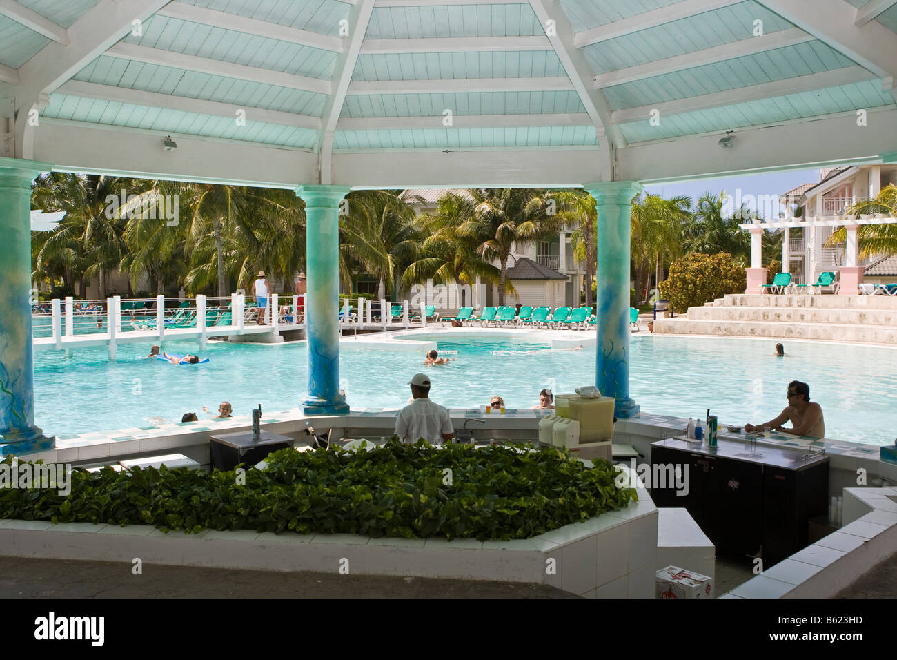 Swimming pool bar, Tryp Peninsula Hotel, Varadero, Cuba, Caribbean ...