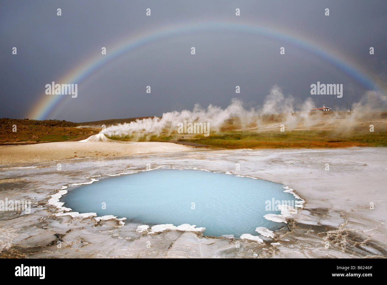 Bláhver, blue spring, the most beautiful blue water pool in Hveravellir ...