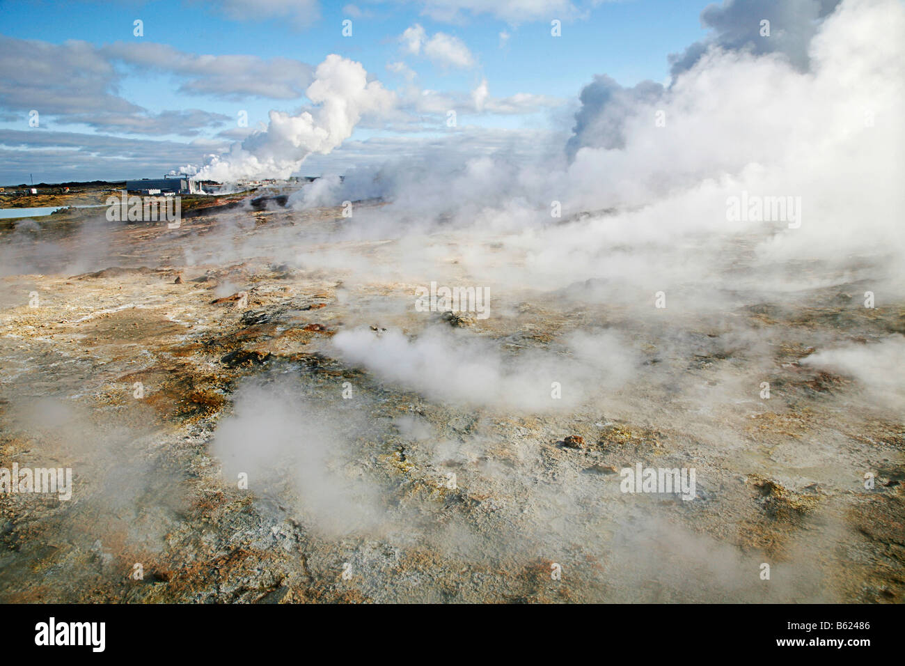Steam from the countless holes and fractures in the earth's crust, the ...