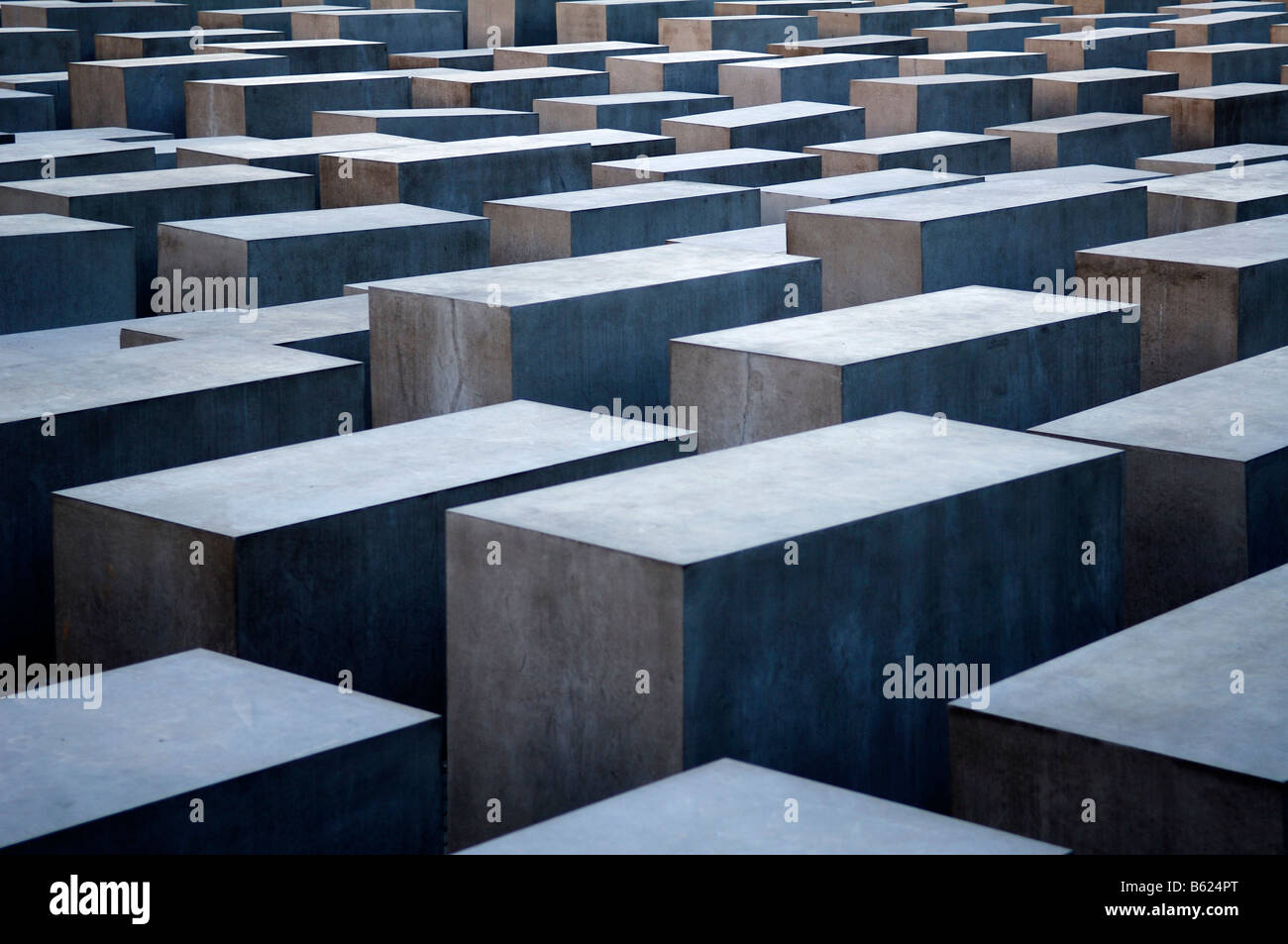 Concrete blocks of the Holocaust Memorial, Berlin, Germany, Europe ...