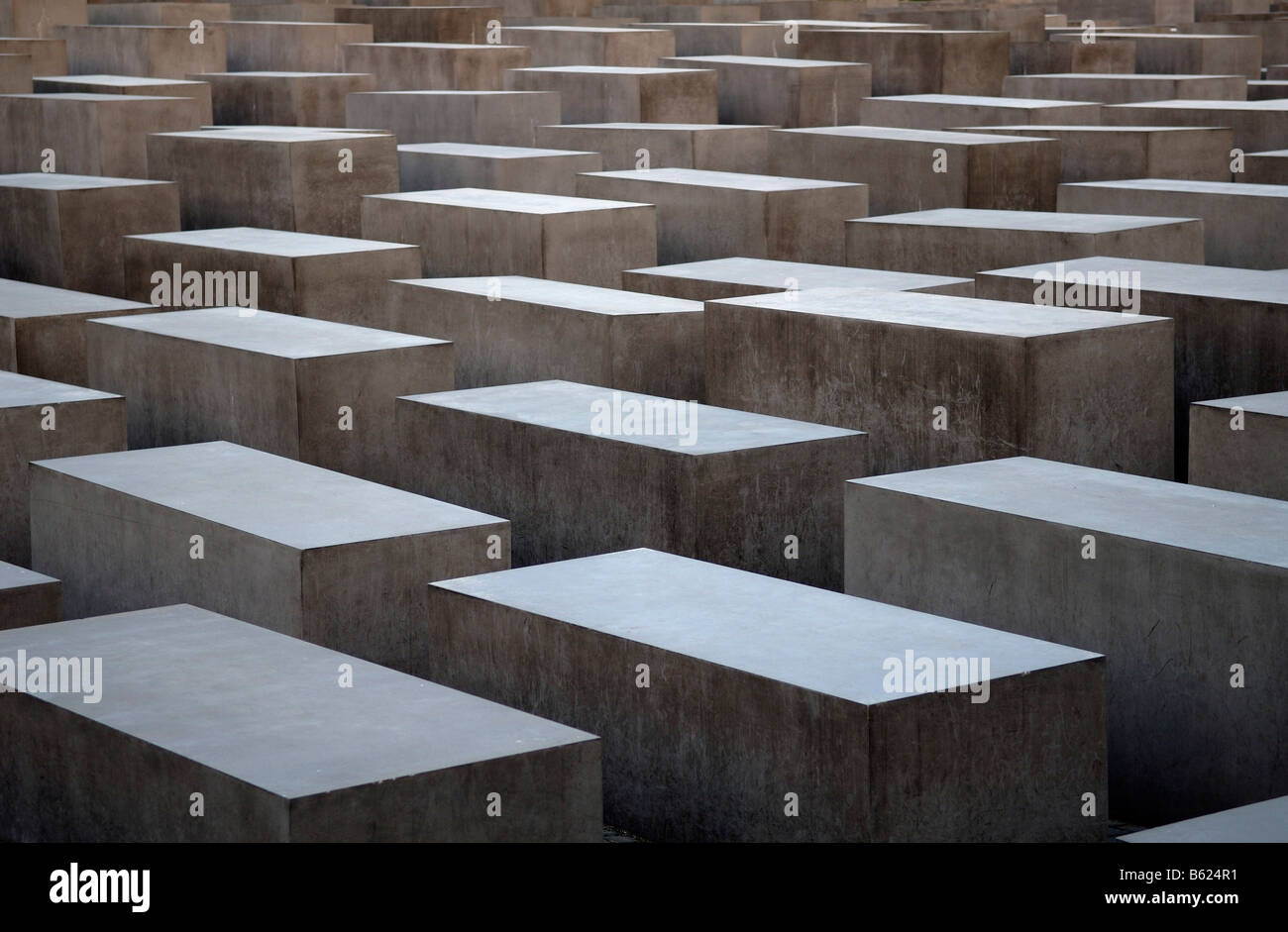 Concrete blocks of the Holocaust Memorial, Berlin, Germany, Europe ...