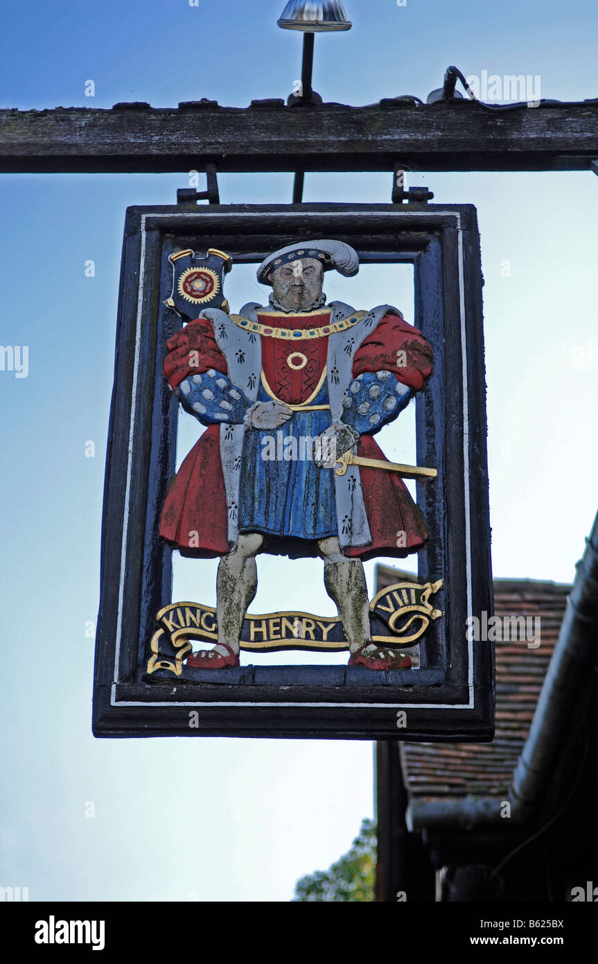 Sign of the Heinrich der VIII Restaurant, Hever, County of Kent ...