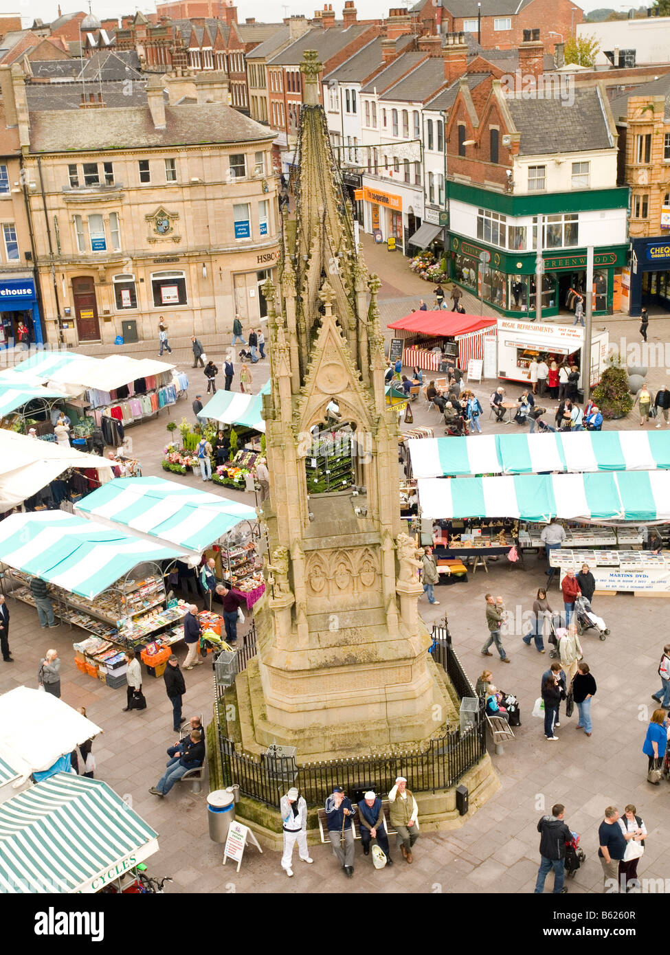 Mansfield market place in nottinghamshire uk hi-res stock photography and images - Alamy