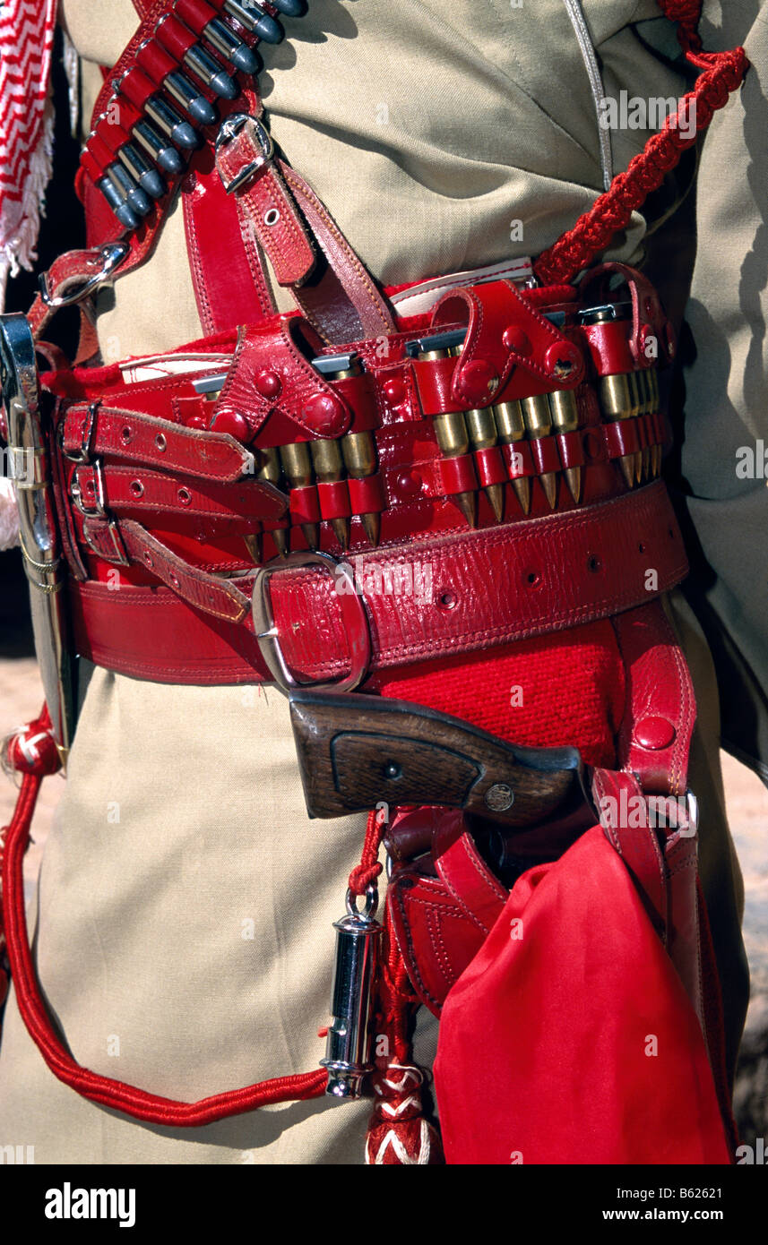 Pistol of a Bedouin policeman, Petra, Jordan, Middle East Stock Photo ...