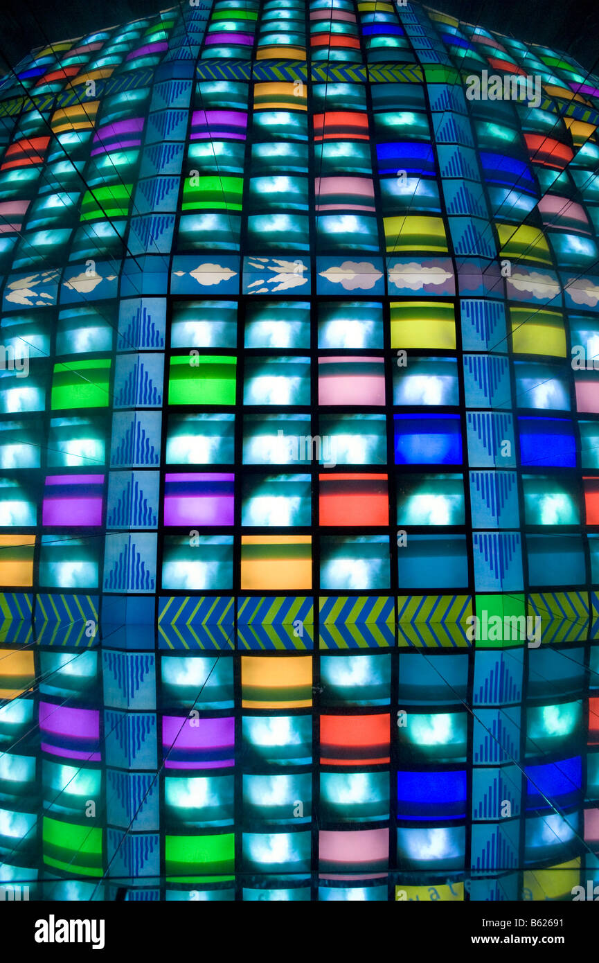 Modern installation of tv screens showing THE WATER CYCLE Natural ...