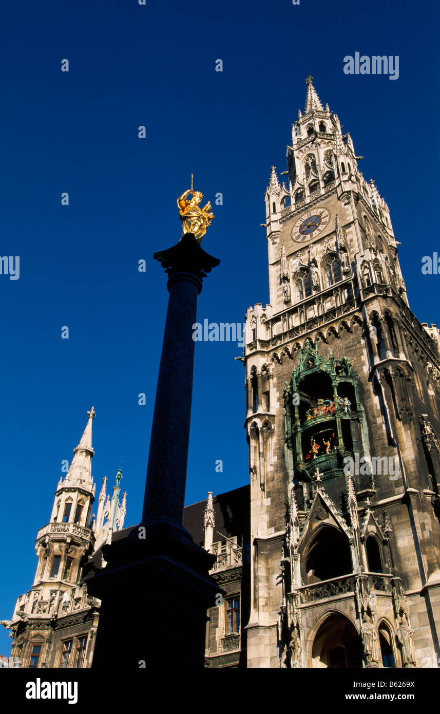 Mariensaeule, Mary's Column, Marienplatz Square, Munich, Bavaria ...