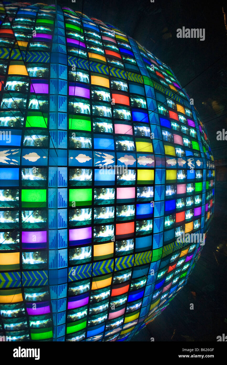 Modern installation of tv screens showing THE WATER CYCLE Natural ...